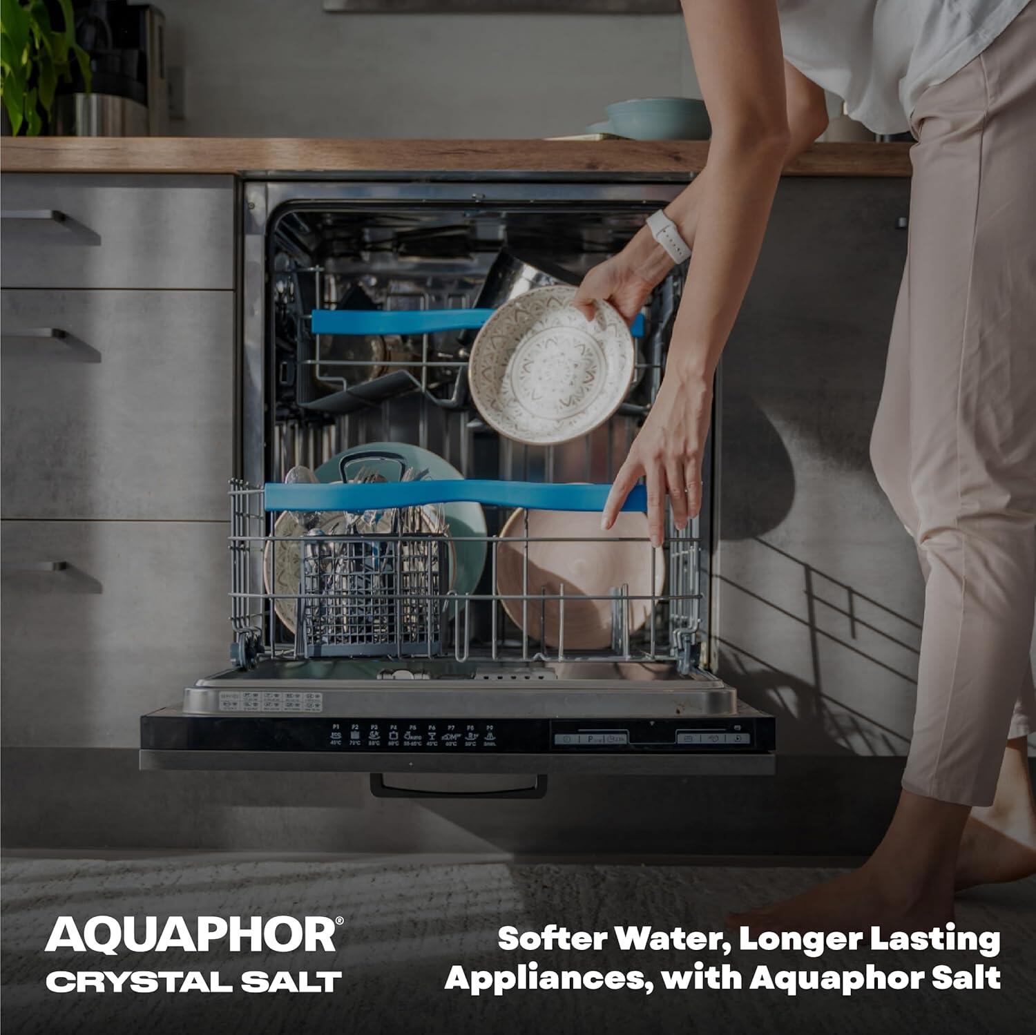 AQUAPHOR Crystal Salt for Dishwashers and Water Softeners - 4 x 10kg ...
