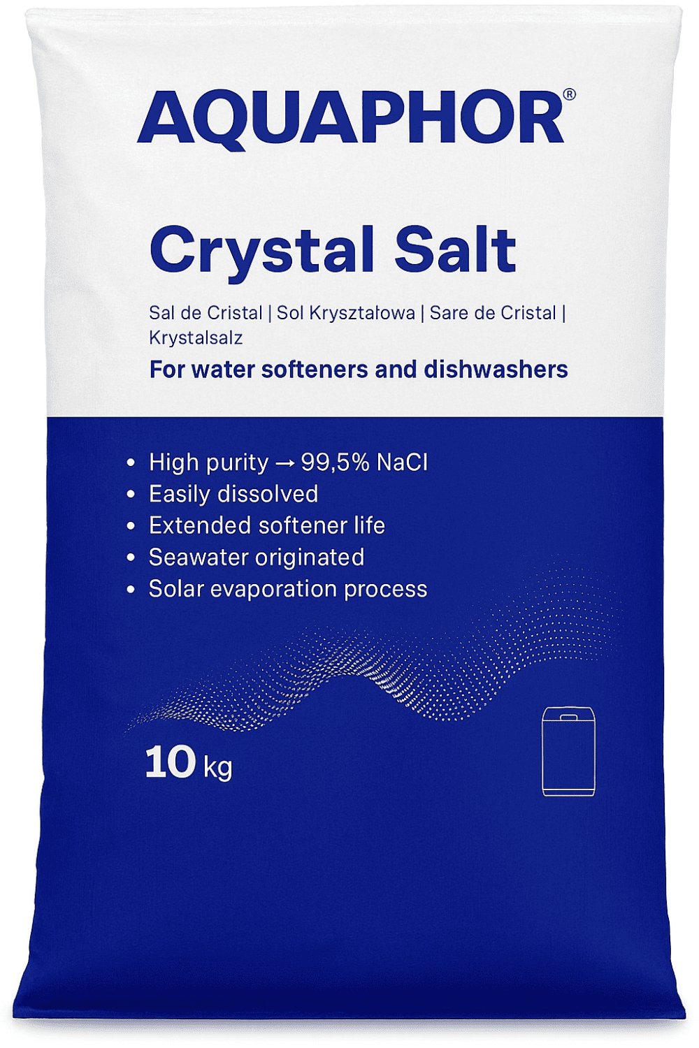 AQUAPHOR Crystal Salt for Water Softeners and Dishwashers - 10kg Bag ...
