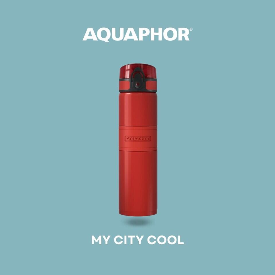 AQUAPHOR Filter Bottle City Cool - Red 500ml - Aquaphor
